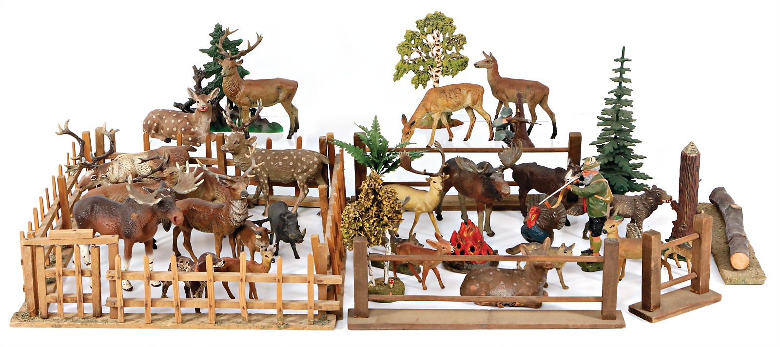 ELASTOLIN / LINEOL Wildtiere, Rehe - auctions & price archive