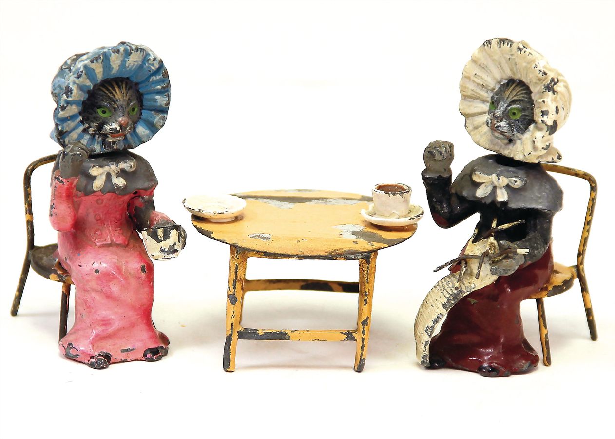 GEORG HEYDE 2 Katzen beim - Auktionen & Preisarchiv